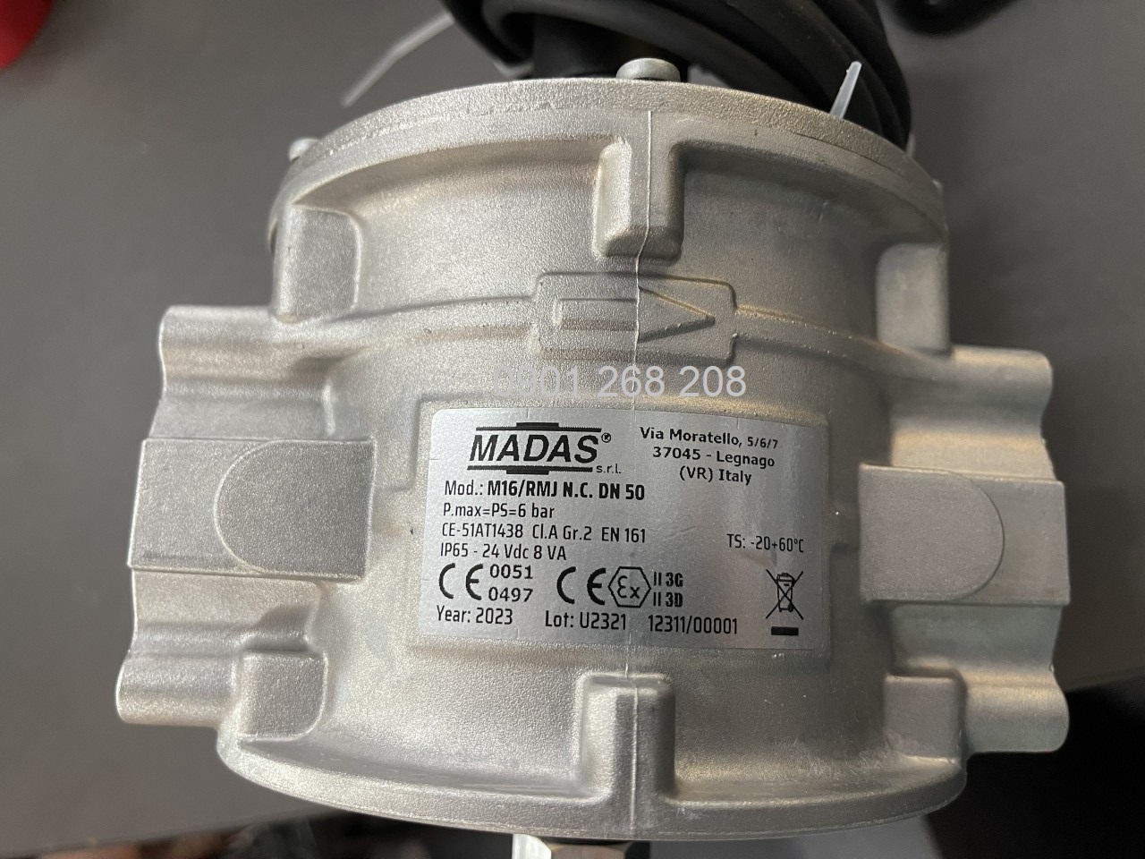 VAN ĐIỆN TỪ MADAS M16/RMJ N.C. DN50